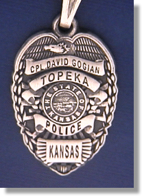 Topeka, Kansas Police Badge Charms