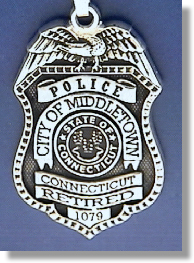 Middletown, Connecticut Police Badge Charms