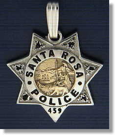 Santa Rosa, California Police Badge Charms