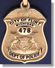 City of Flint, Michigan Police Badge Charms
