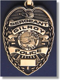 Gilroy, California Police Badge Charms