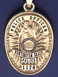 Huntington Beach, California Police Badge Charms