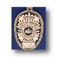 City of Moline, Illinois Police Badge Charms