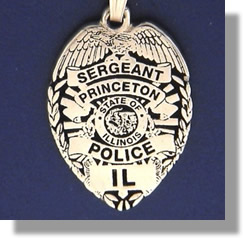 Princeton, Illinois Police Badge Charms