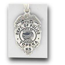 Topeka, Kansas Police Badge Charms