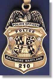Baltimore, Maryland Police Badge Charms
