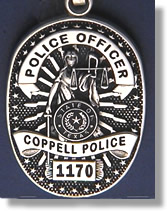 Coppell, Texas Police Badge Charms