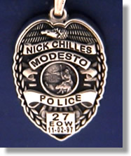 Modesto, California Police Badge Charms