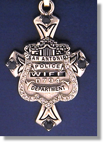 San Antonio, Texas Cross Police Badge Charms