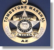 Tombstone, Arizona Police Badge Charms