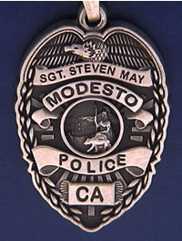 Modesto, California Police Badge Charms