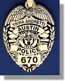 Austin, Texas Police Badge Charms