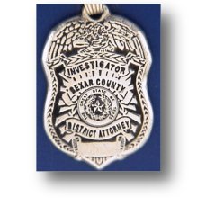Bexar County, Texas District Attorney Badge Charms