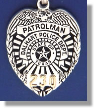 Dalhart, Texas Police Badge Charms