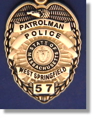 West Springfield, Massachusetts Police Badge Charms